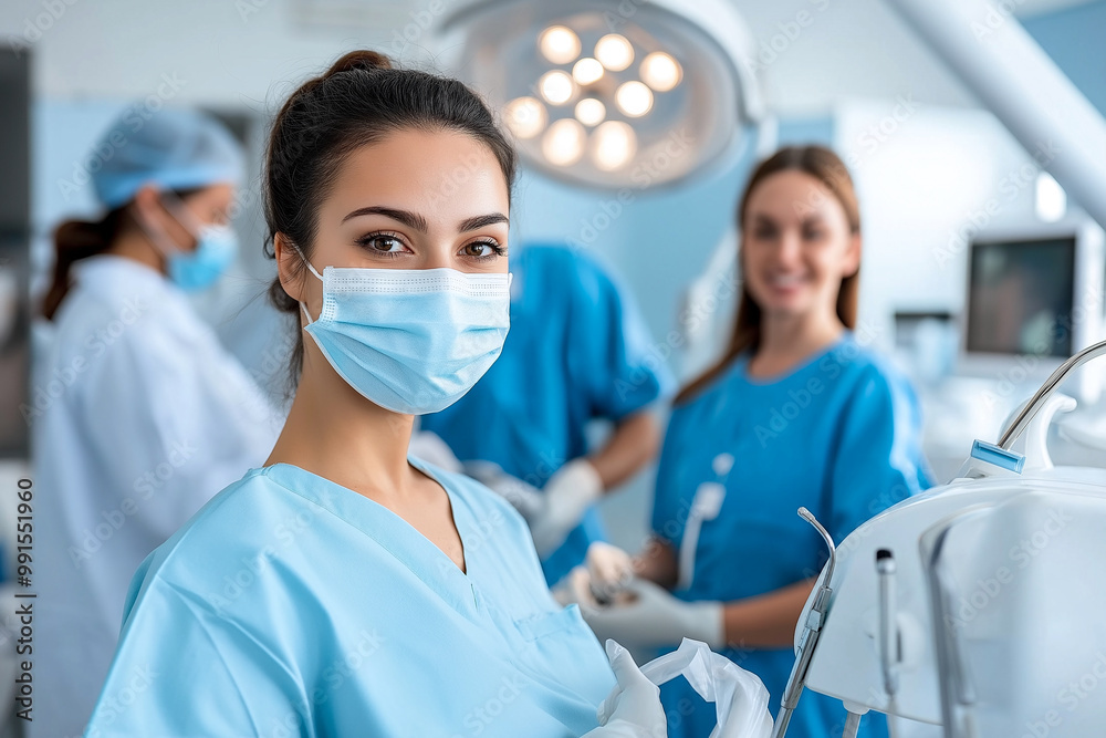 Healthcare professionals in well equipped medical facility, showcasing ...