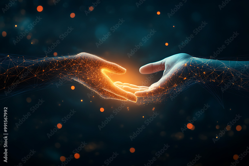 An abstract digital background image representing charity and selfless ...