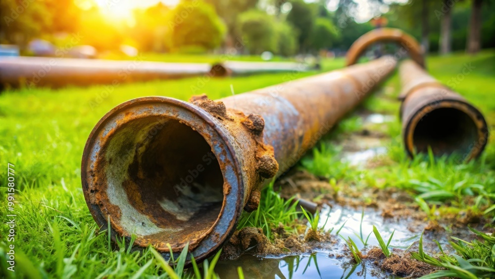 Clogged Metal Pipes in Water Contaminated with Iron and Manganese ...