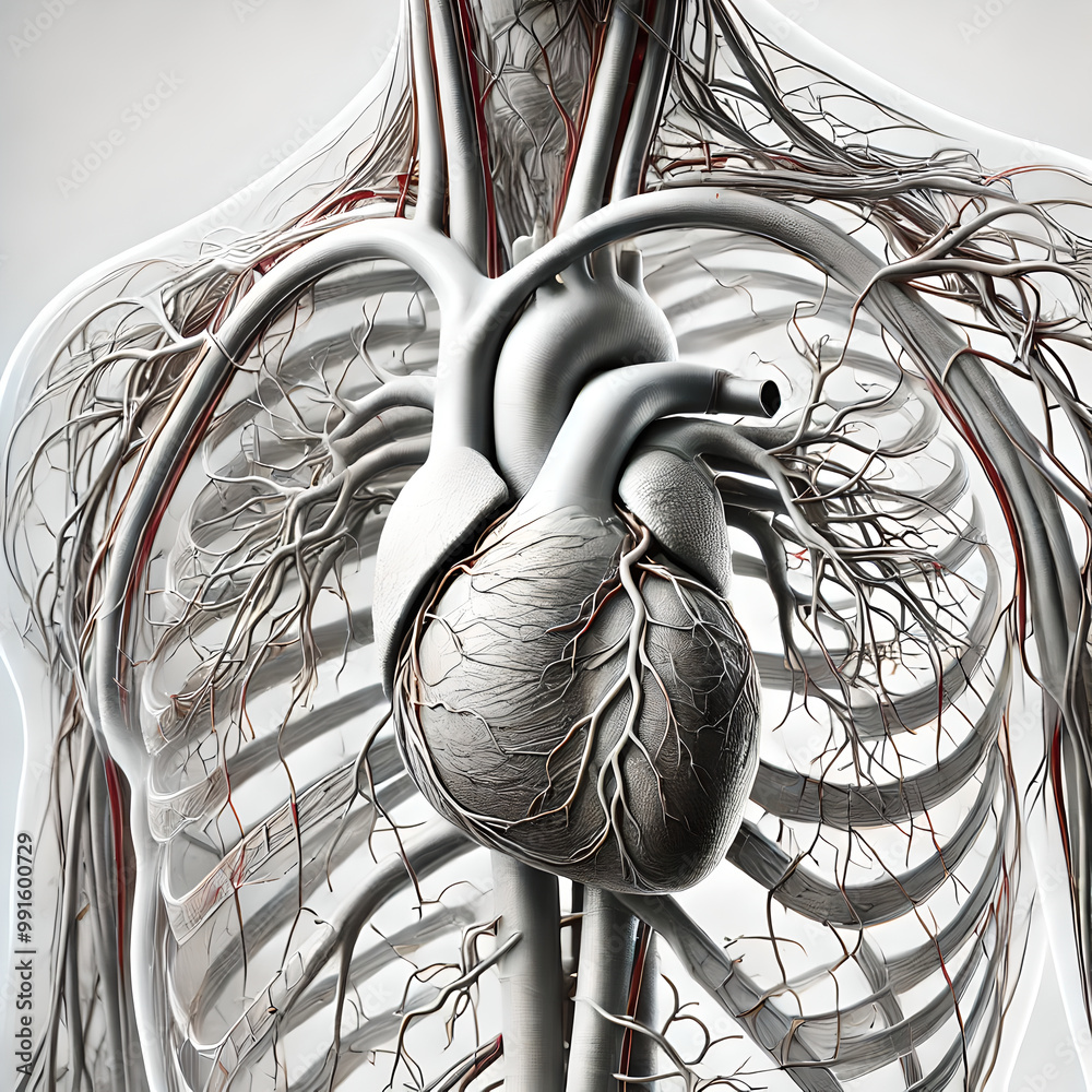 Aorta anatomy: diagram of the aorta, the largest artery in the human ...
