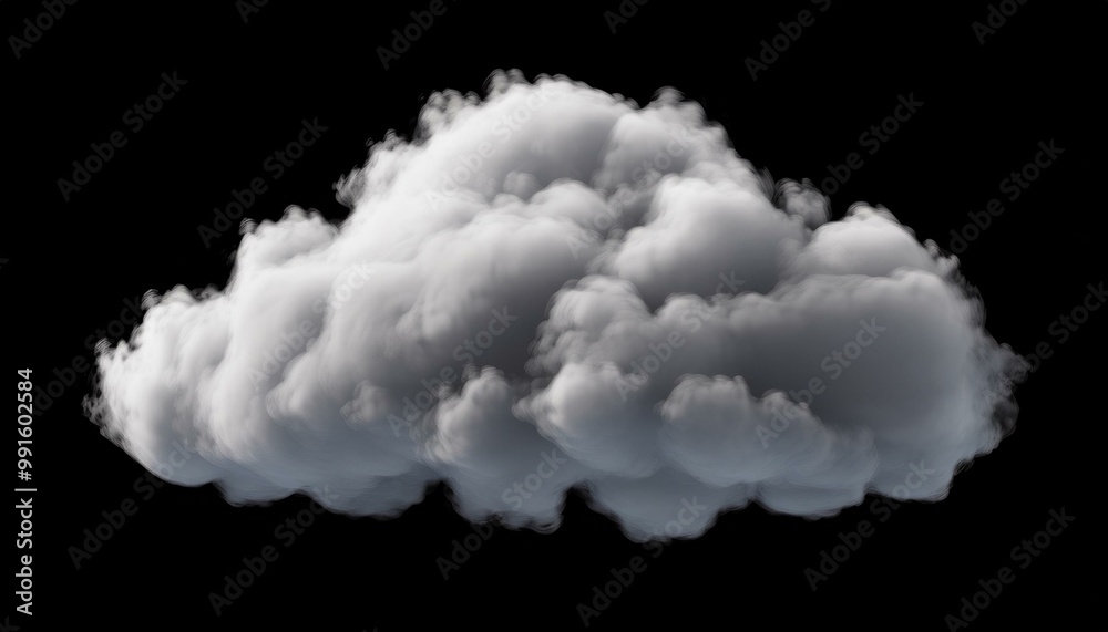 Smooth cloud motion with alpha transparency 3d visualization. Dynamic ...