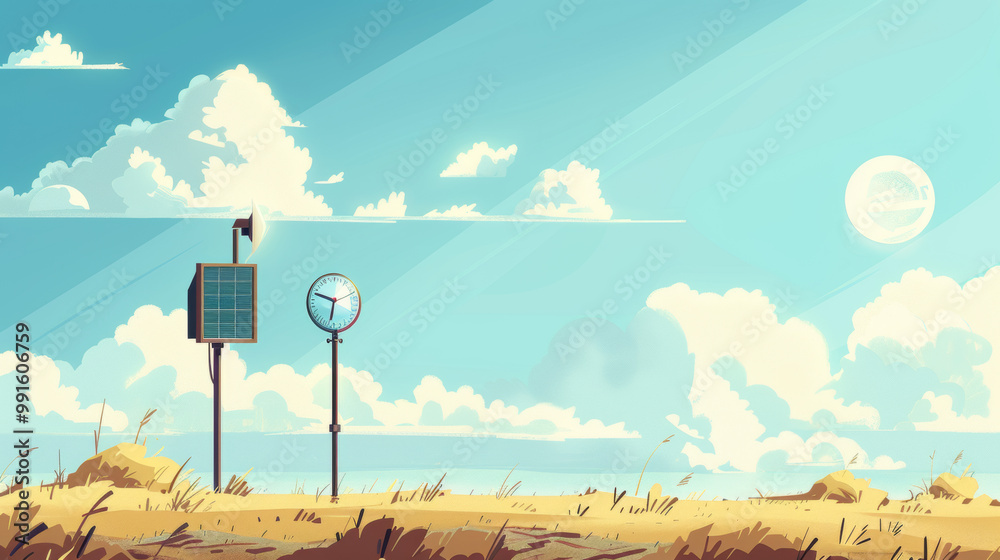 Solar observation anemometer for measuring wind speed in high quality ...