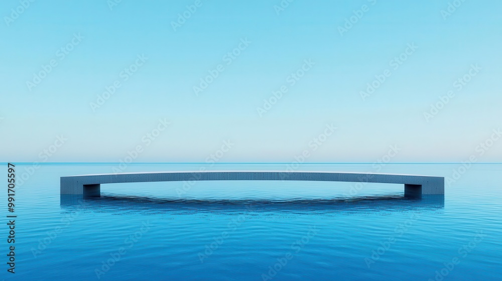 Adaptive bridge with a floating base, designed to adjust to rising sea ...