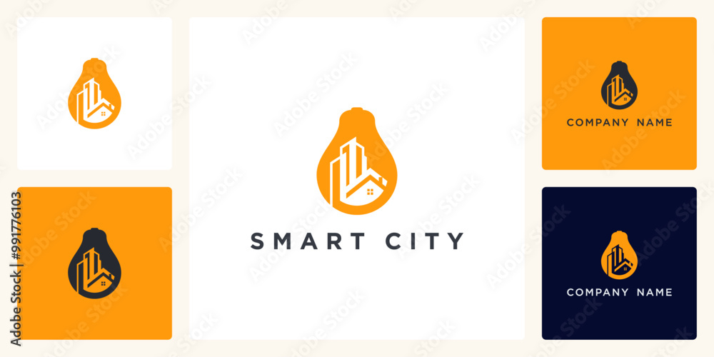Vector of smart city, logo and icon design template available, can be ...