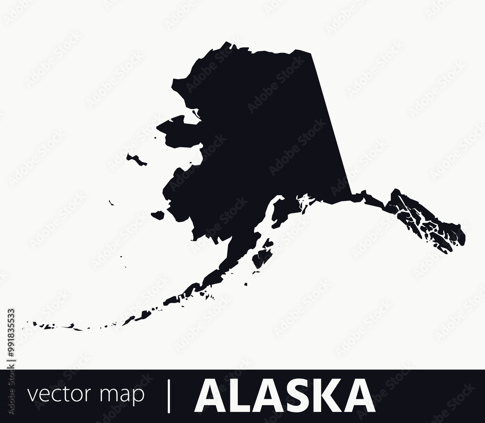 U.S states map. State of Alaska vector map. you can use it for any ...