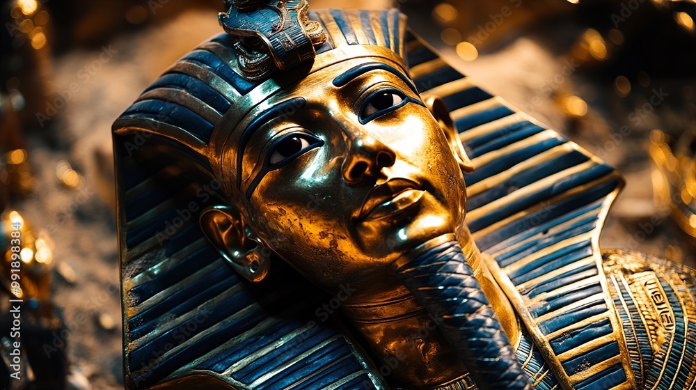 Golden Mask of an Ancient Egyptian Pharaoh: A Glimpse into History ...