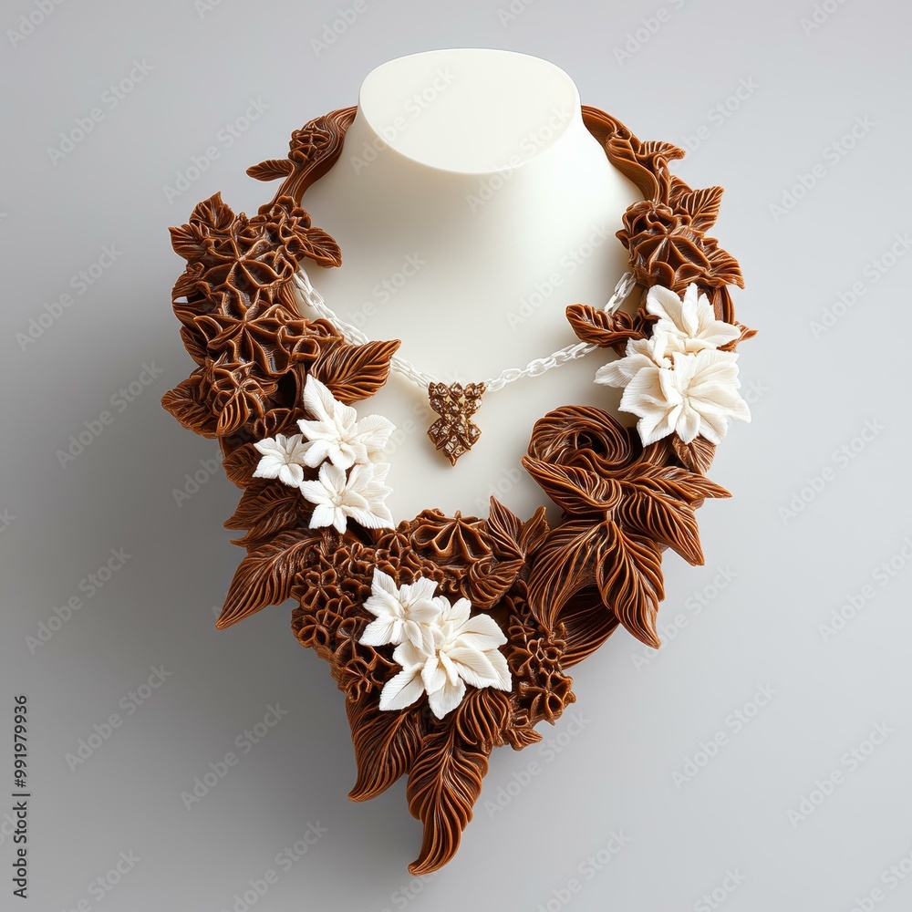 Whimsical 3D Printed Edible Jewelry Display of Chocolate and Sugar ...