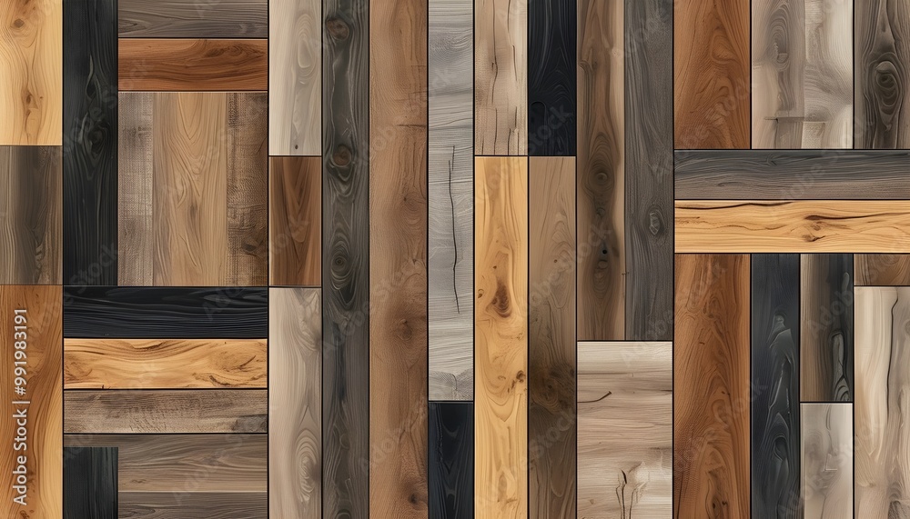 Seamless wood laminate parquet floor texture featuring natural timber ...