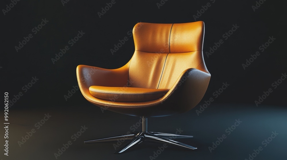 Modern swivel chair with a contemporary design and ergonomic features ...
