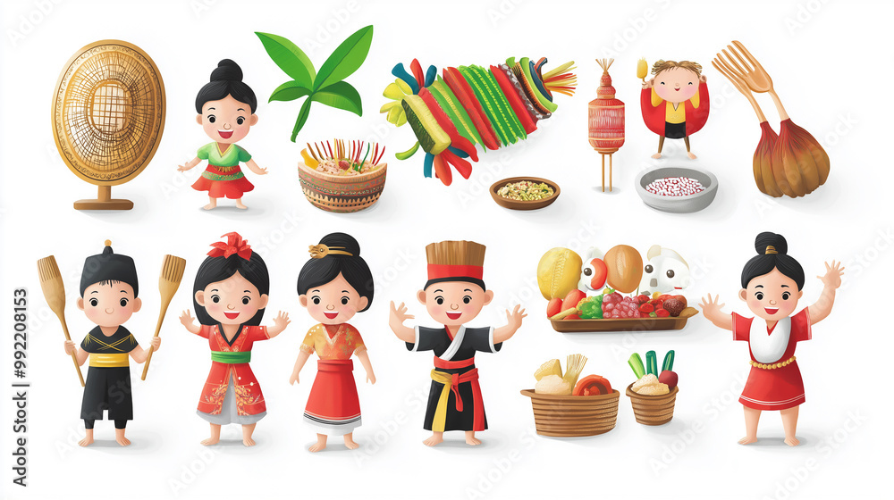 Celebrating Indonesian Culture: A vibrant collection of cute cartoon ...