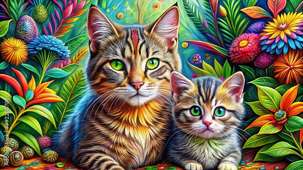 Adorable Cat and Kitten Coloring Pages for Kids and Adults to Enjoy ...