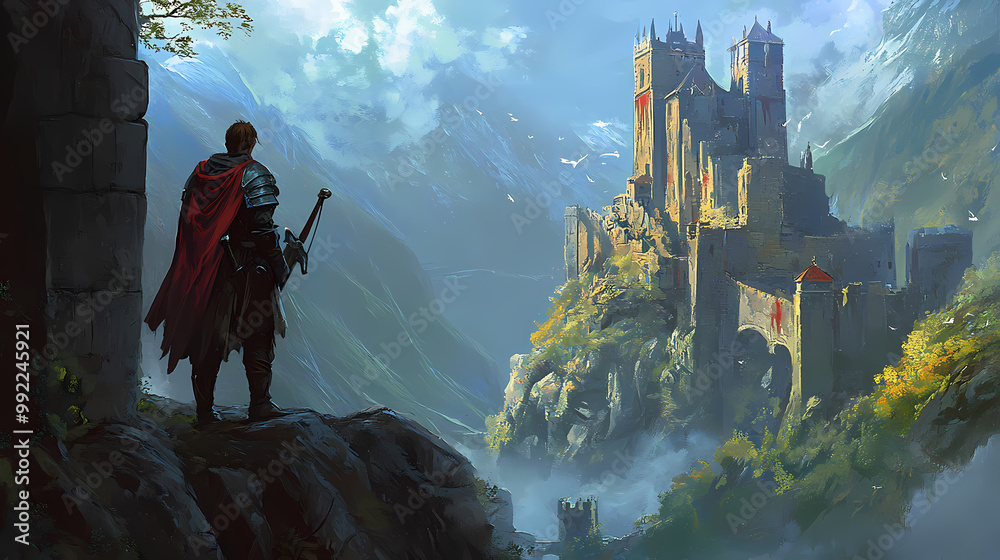 Epic quest through fantasy illustrations, where brave adventurers ...