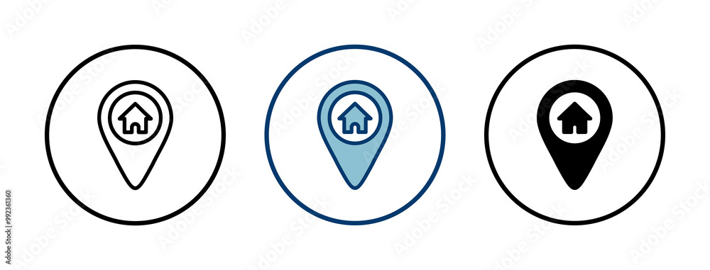 Address symbol icon vector isolated on white background . address icon ...