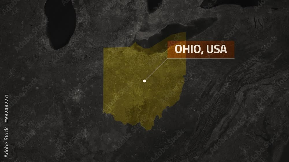 Map of Ohio, USA - Map Animation, Ohio GIS from World Map - Vox Map ...