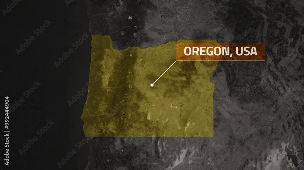 Map of Oregon, USA - Map Animation - Oregon GIS from World Map - Vox ...