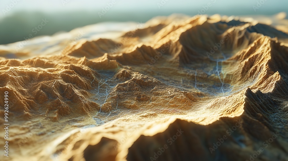 Digital 3D map terrain showcasing GIS geospatial data analysis Digital ... Digital 3D map terrain showcasing GIS geospatial data analysis Digital ...