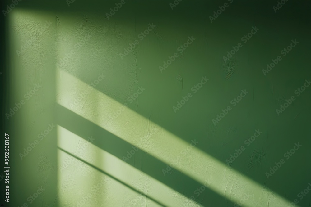 Soft Green Textured Wall Backdrop Highlighting Light and Shadow Effects ...