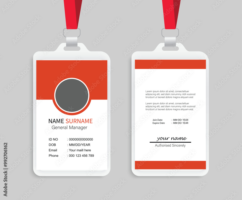corporate id card design, office id card design, agency id card design ...