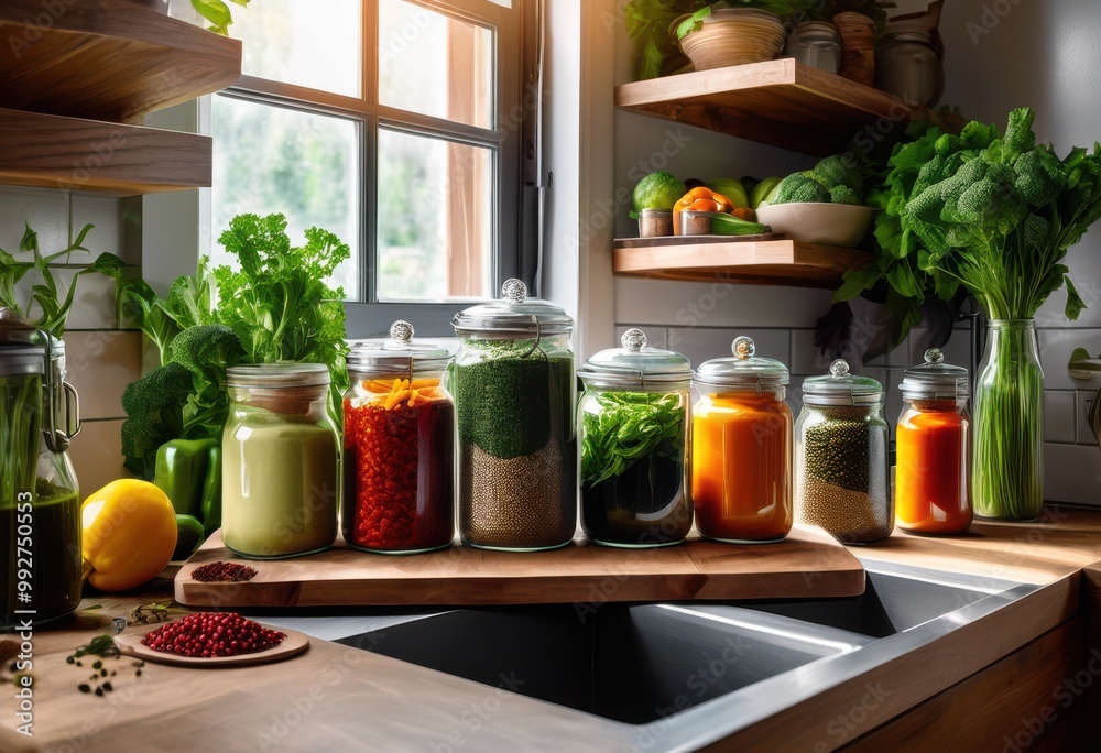 colorful inviting allergy friendly meal prep space fresh ingredients ...