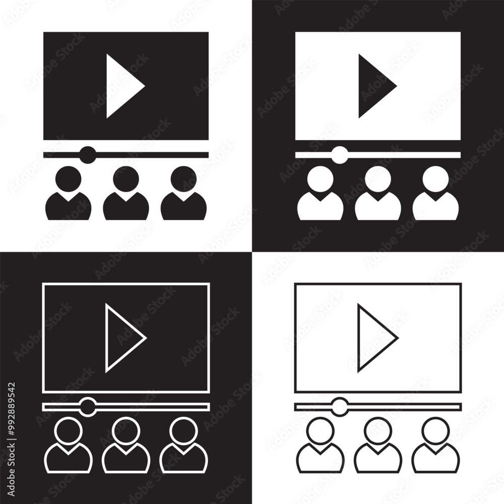 Online course icon collection set. Containing digital education ... Online course icon collection set. Containing digital education ...