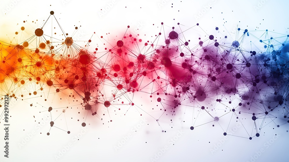 An interconnected web of nodes visually represents the complexity and interdependence of ...