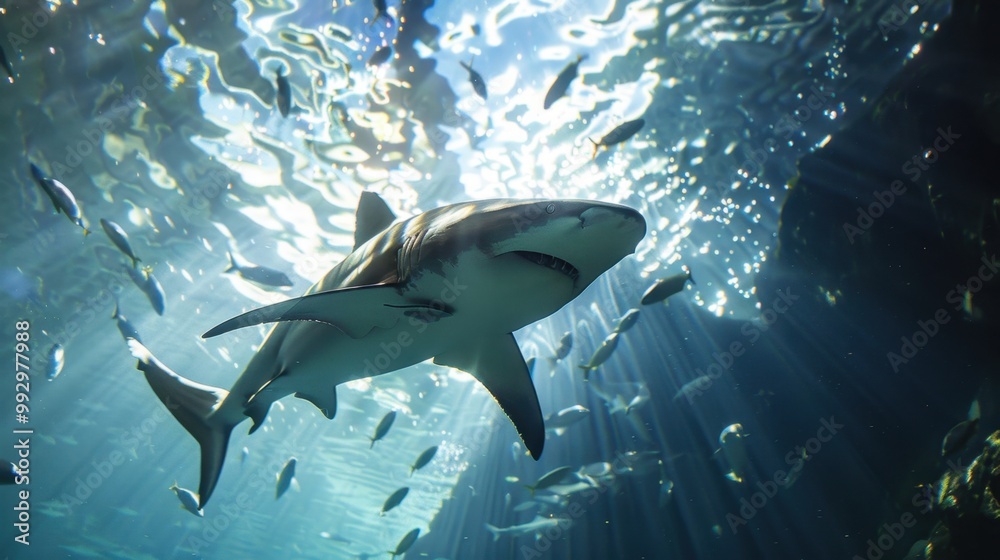 Shark Tunnel: A stunning underwater tunnel with glass walls, allowing ...