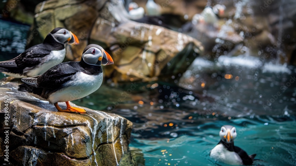 Puffin Habitat: A rocky, cold-water exhibit designed for puffins ...