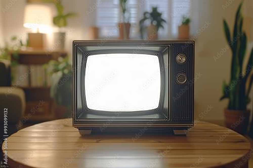 Vintage TV, effects and retro display screen. The image mimics the look ...