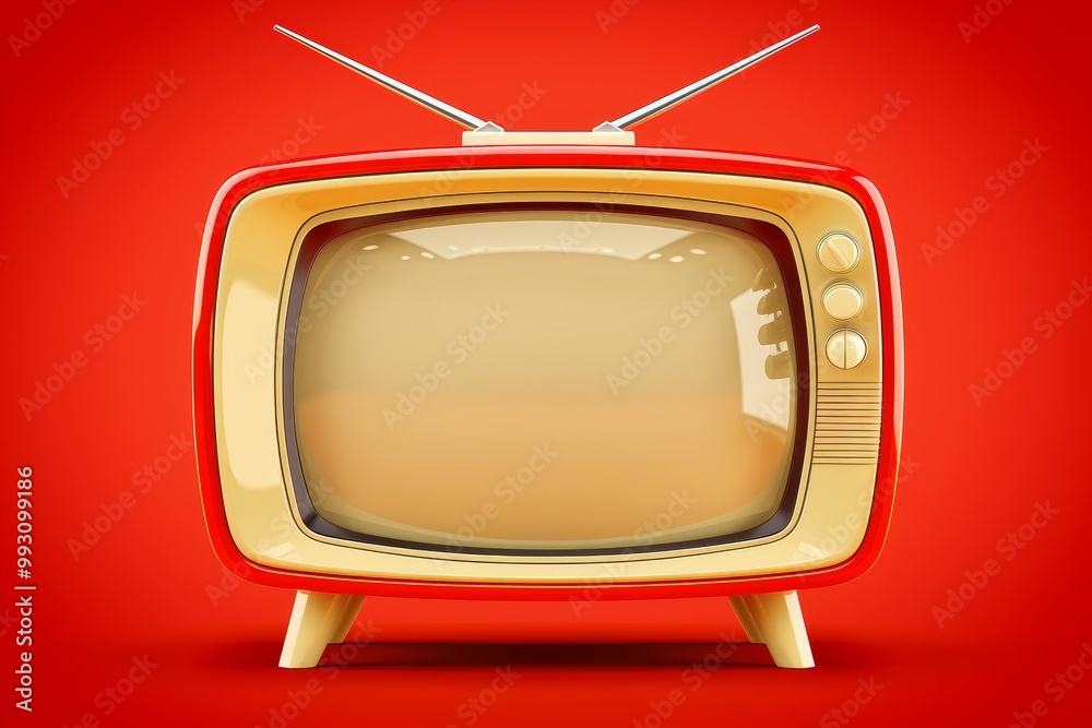 Vintage TV, effects and retro display screen. The image mimics the look ...