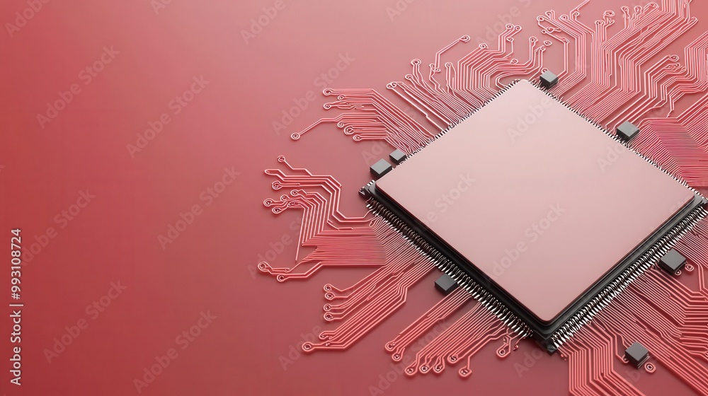 3D-printed microchip prototype, innovative manufacturing, semiconductor ...