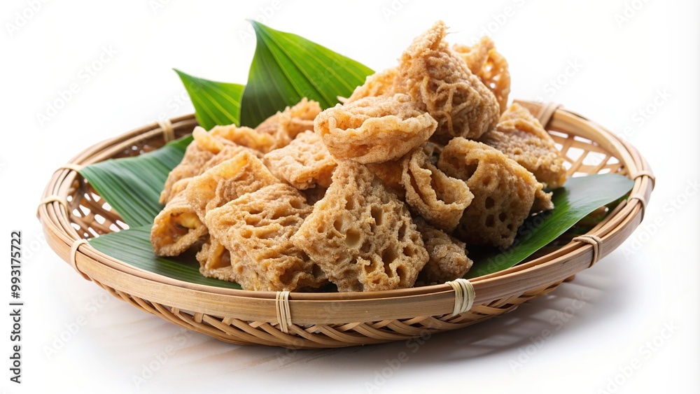 A close up stock photo of keropok lekor a traditional Malaysian snack ...