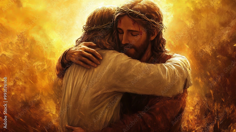 Embracing love and compassion the symbolic hug of jesus christ in ...