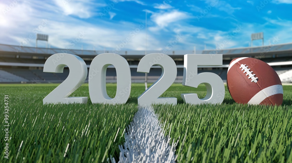 2025 Football Season: Get Ready for the Big Game Stock Illustration ...