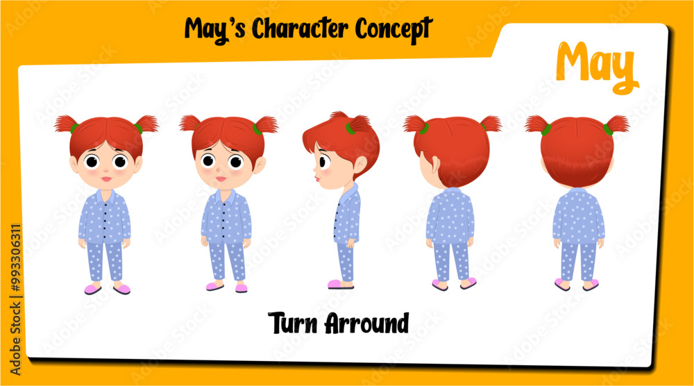 """Meet May, a scary cartoon girl featured in a detailed turnaround ...