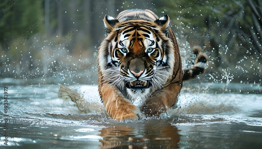 tiger in water tiger in lake tiger in a pond tiger in forest tiger in ...