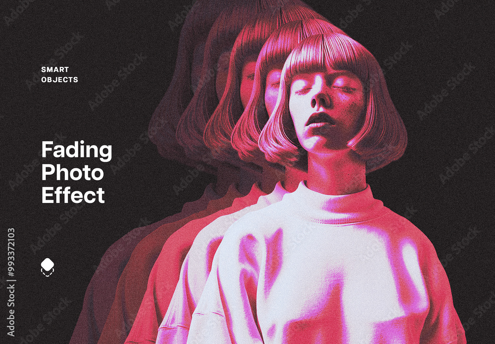 Multiplied Fading Photo Effect Mockup Stock Template | Adobe Stock