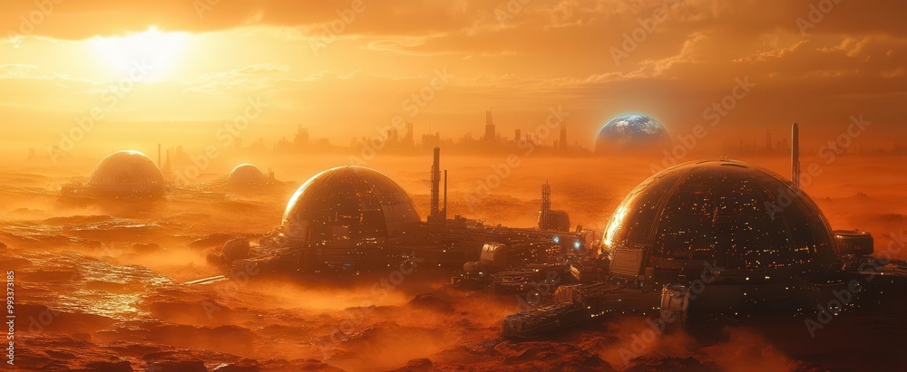 terraforming project on mars massive biodomes atmosphere generators ...