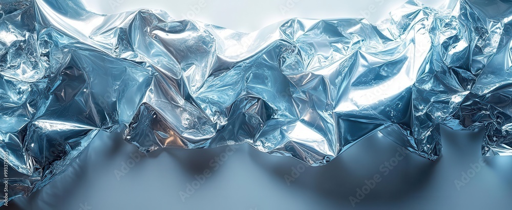 transparent crinkled plastic wrap texture overlay shimmering distorted ...
