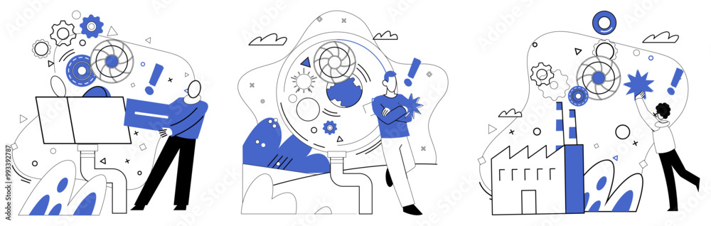 Change management vector illustration. Strategic planning is ... Change management vector illustration. Strategic planning is ...