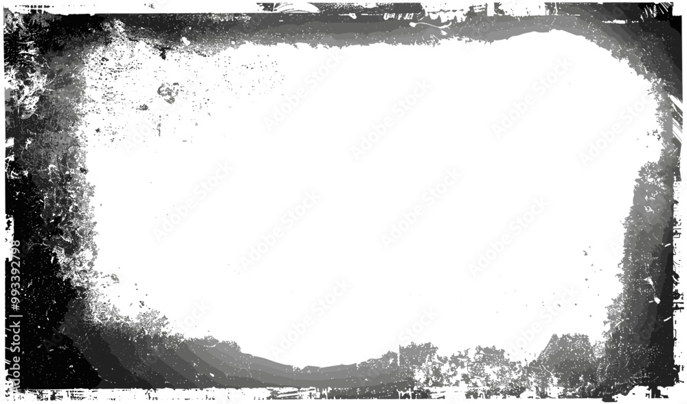 Grunge frames for photo collage and social media stories with worn old ...