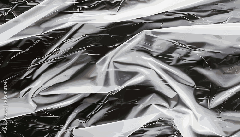 transparent polyethylene film wrap overlay texture background vector ...