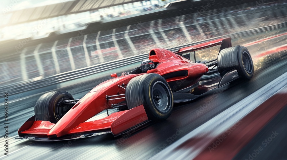 The fastest racing car is designed for maximum speed and performance ...