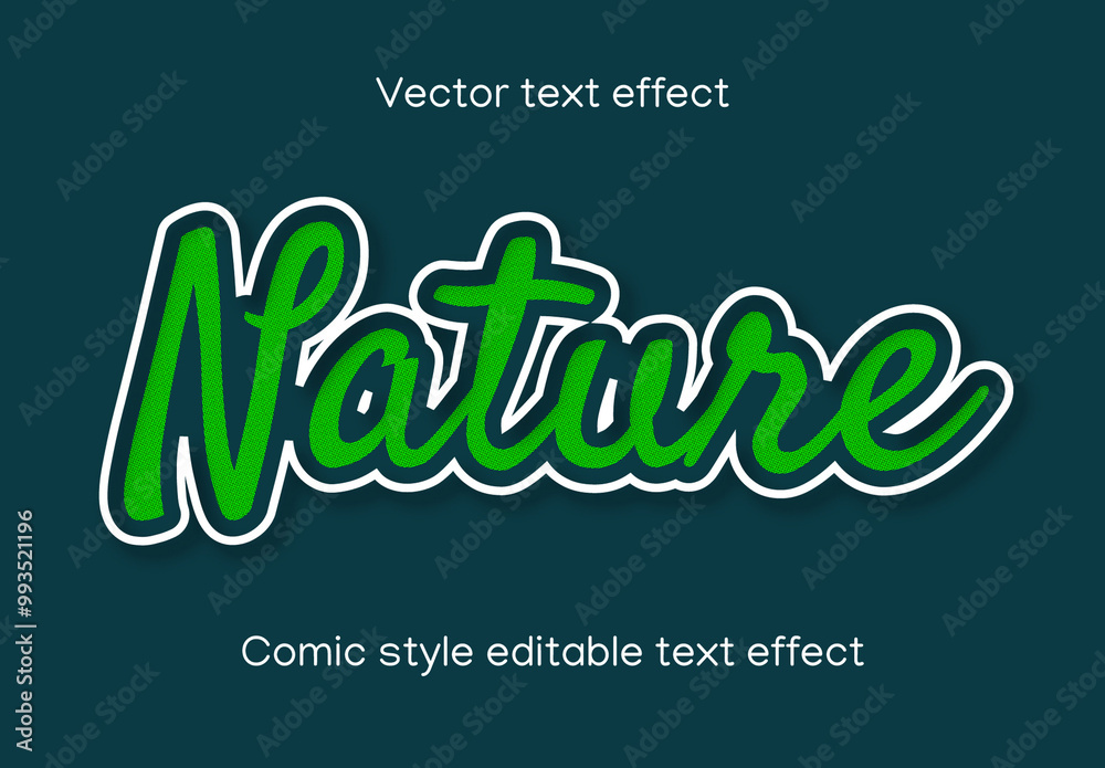 Nature Text Effect Layout Stock Template | Adobe Stock