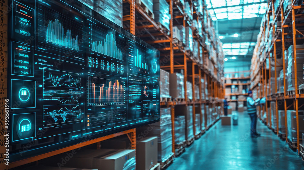 warehouse management, Warehouse management system interface with data ...