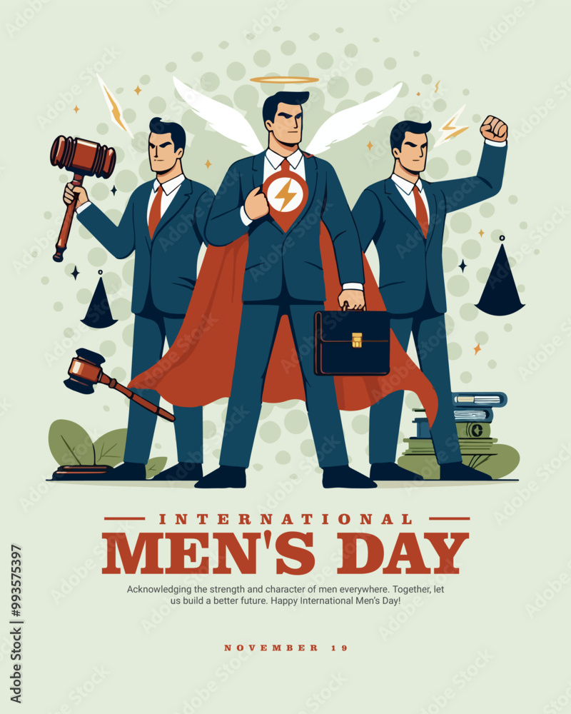 international mens day social media post banner template, mans, male ...