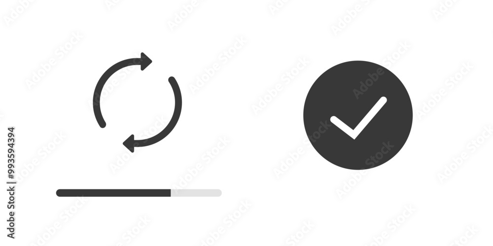 System update upgrade progress bar icon vector simple modern graphic ...