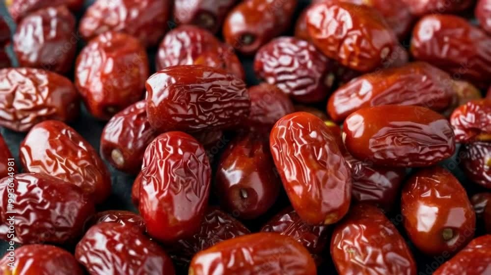 Dried jujube fruits for background. Chinese date, or jujube, is a tiny ...