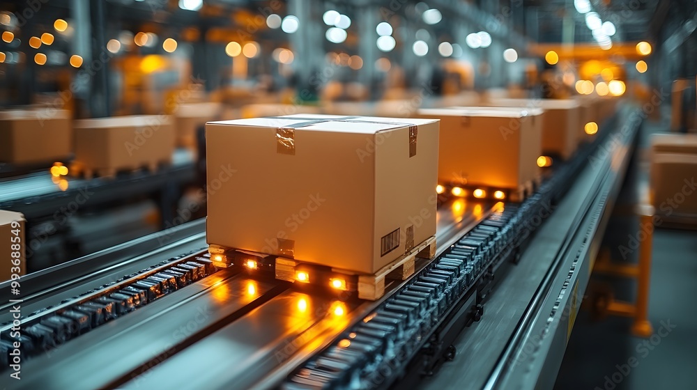 Automated systems sorting parcels in a freight forwarding distribution ...