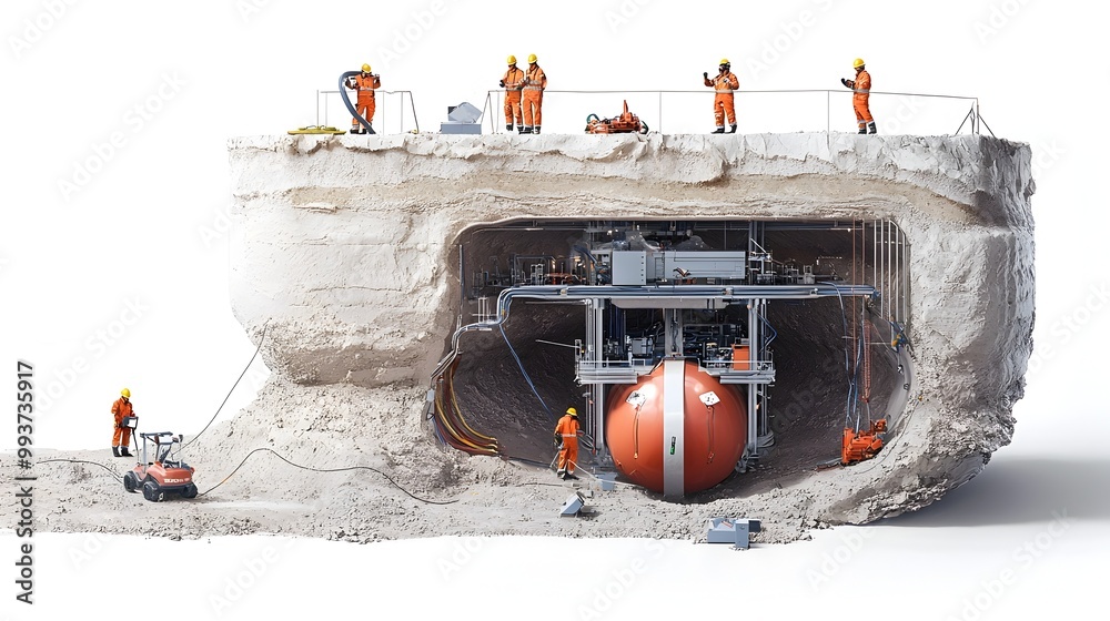 Detailed Cross Section Diagram of Soil Layers During Underground Cable ...