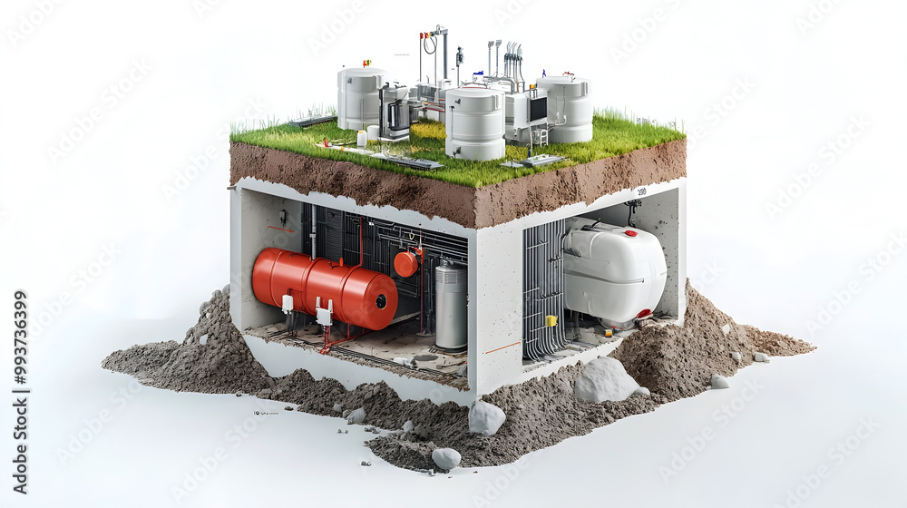 Detailed Cross Section Diagram of Soil Layers for Underground Cable ...